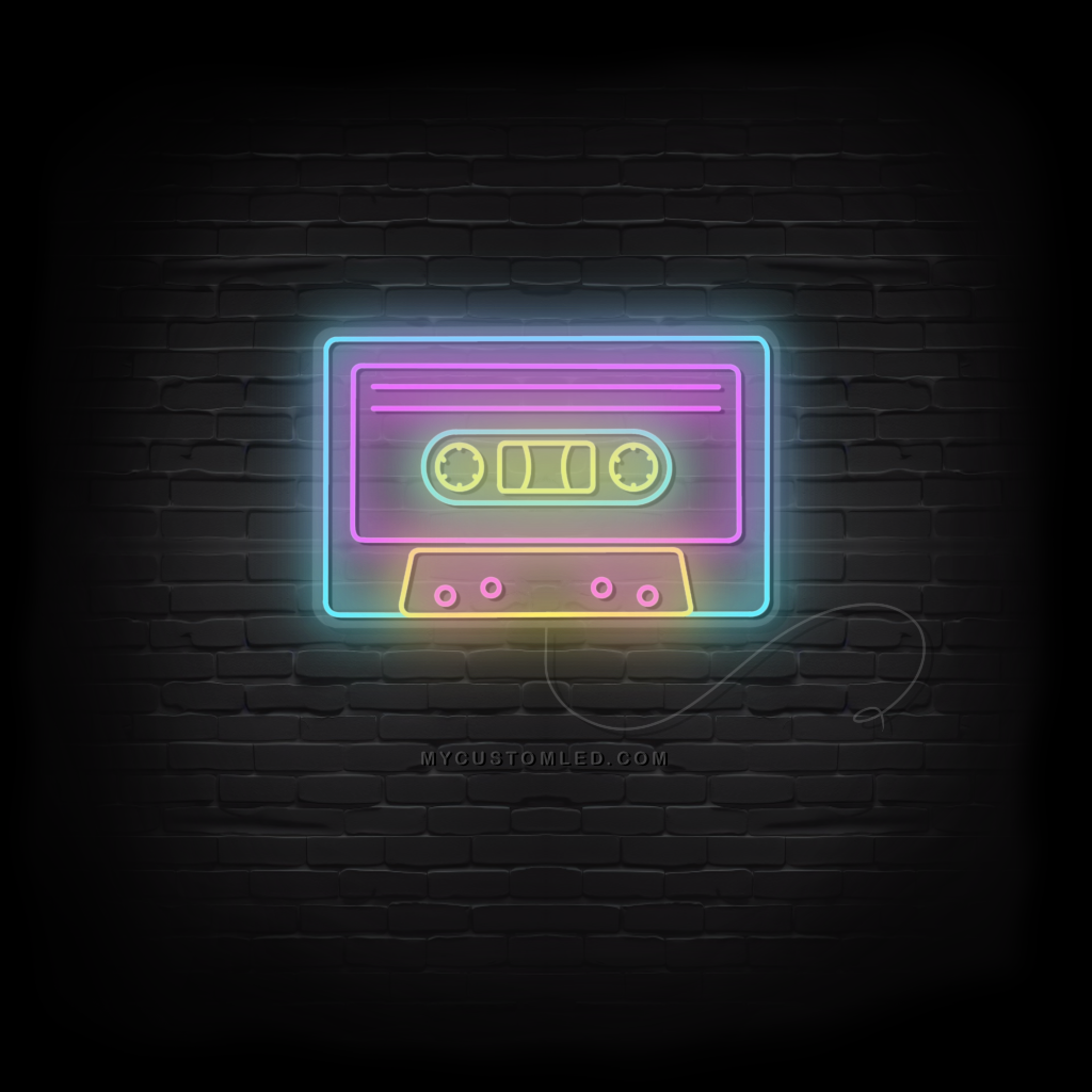 Retro Cassette Tape LED Neon Sign – My Custom LED
